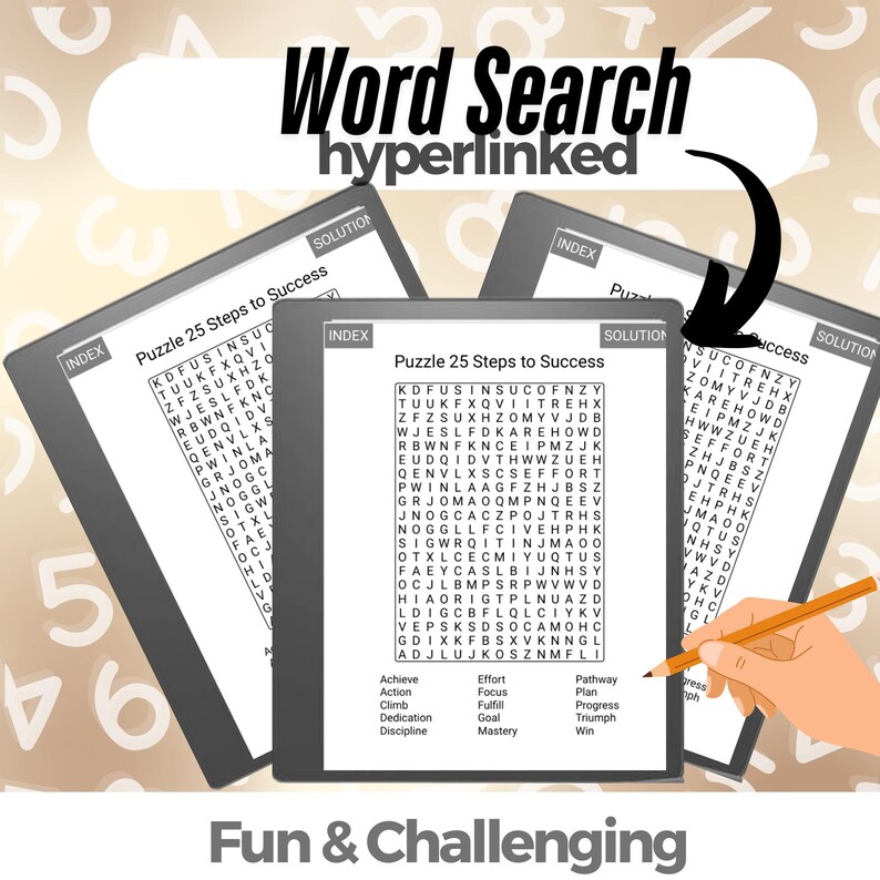 Kindle Scribe Word Search Puzzle Book Digital Template Instant Download ...