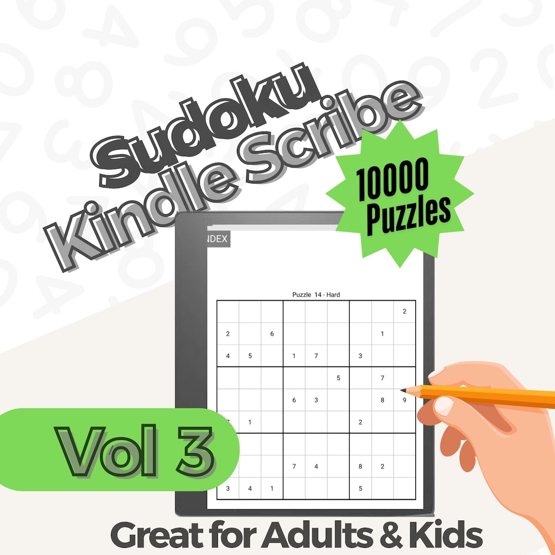 Kindle Scribe Sudoku 1000 Hyperlinked Digital Kindle Scribe Sudoku ...