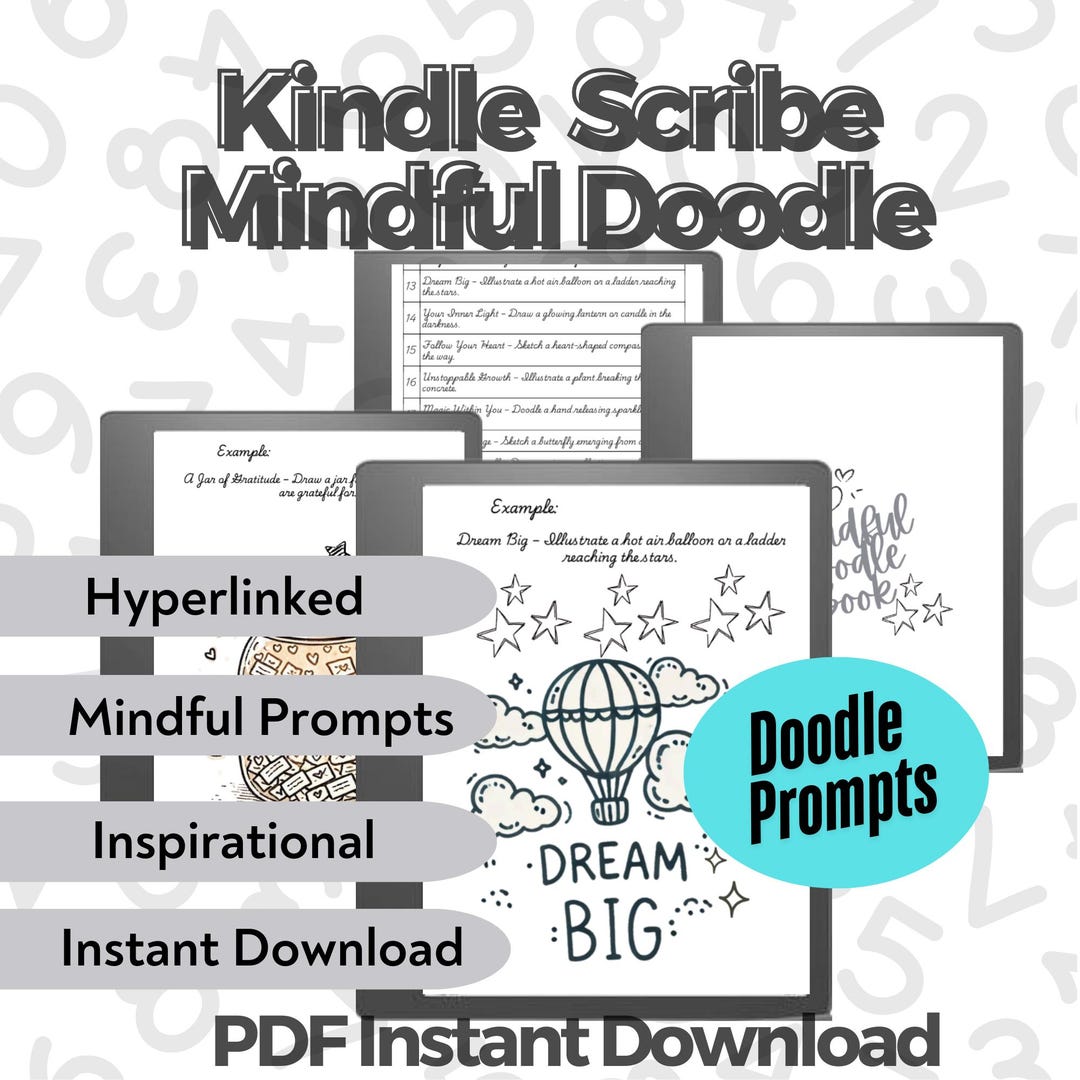 Kindle Scribe Doodle Sketchbook: Mindfulness Prompts (PDF Template) - Etsy