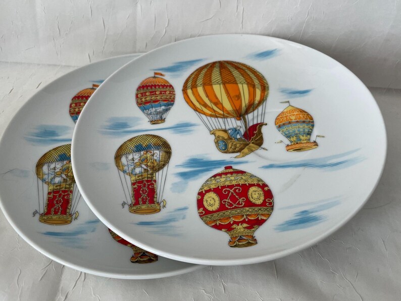 Hot Air Balloon Plate, Set of 2, 8.5” Japan - Etsy