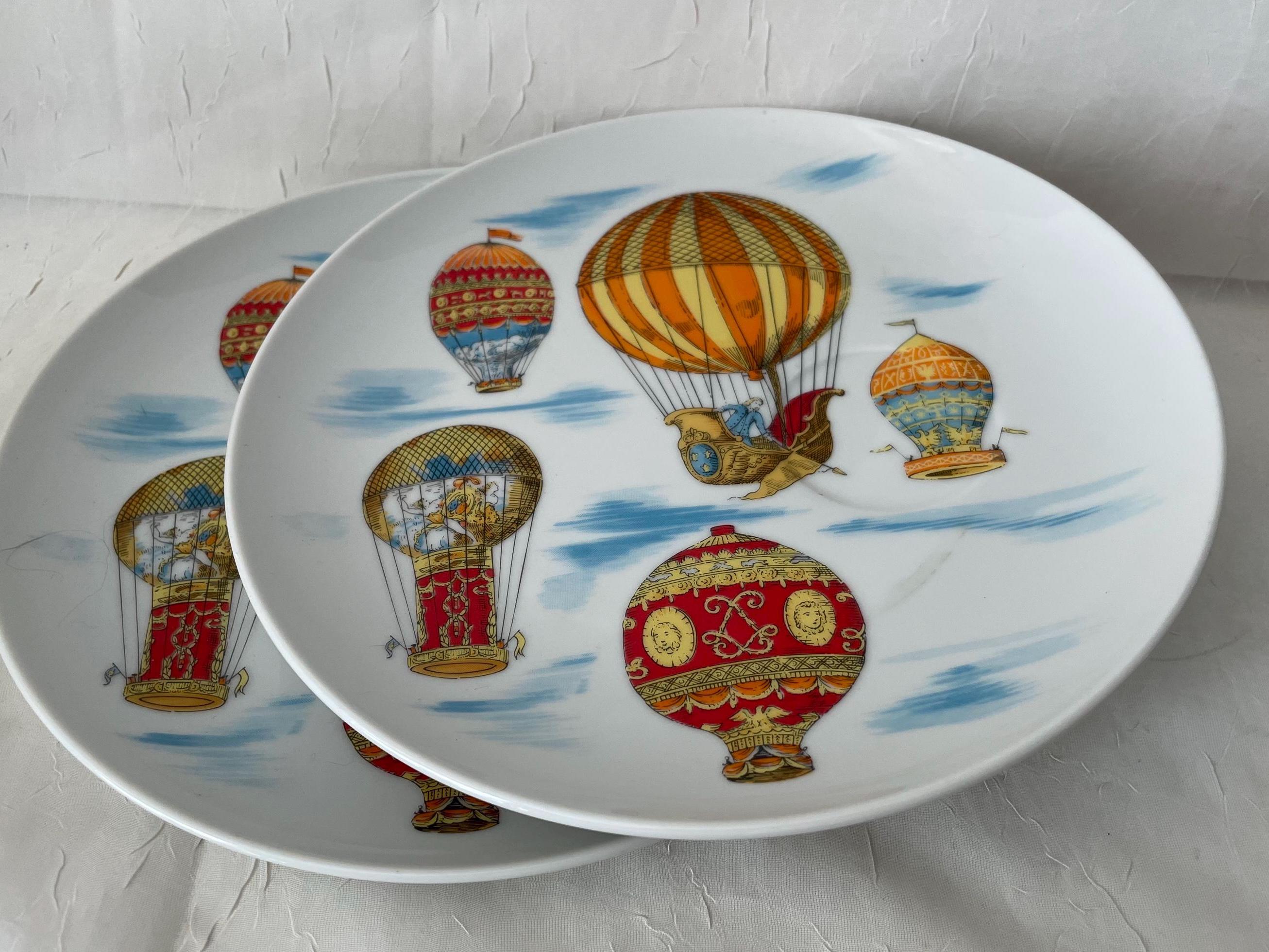 Hot Air Balloon Plate, Set of 2, 8.5” Japan - Etsy