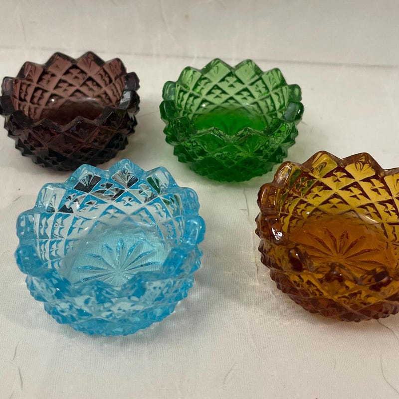 Vintage Cut Glass Salt - Etsy