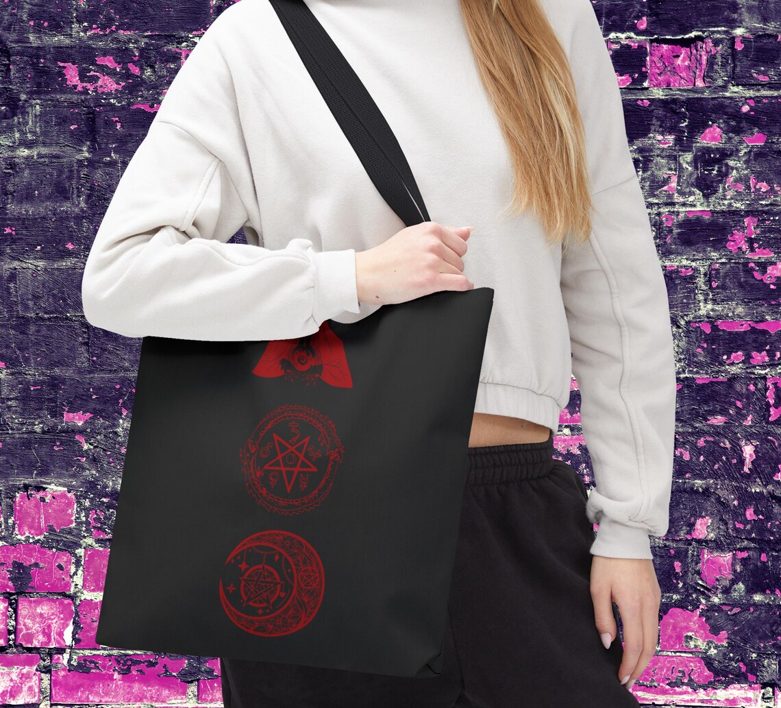 Mystical Tote Bag, 16x 16in, Witchcraft Vibes, Gift for Witches, Boho ...