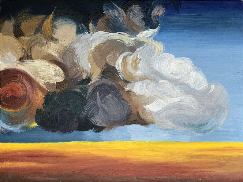 An Expressionist Oil Painting With Bold Strokes Depicts a Tumultuous ...