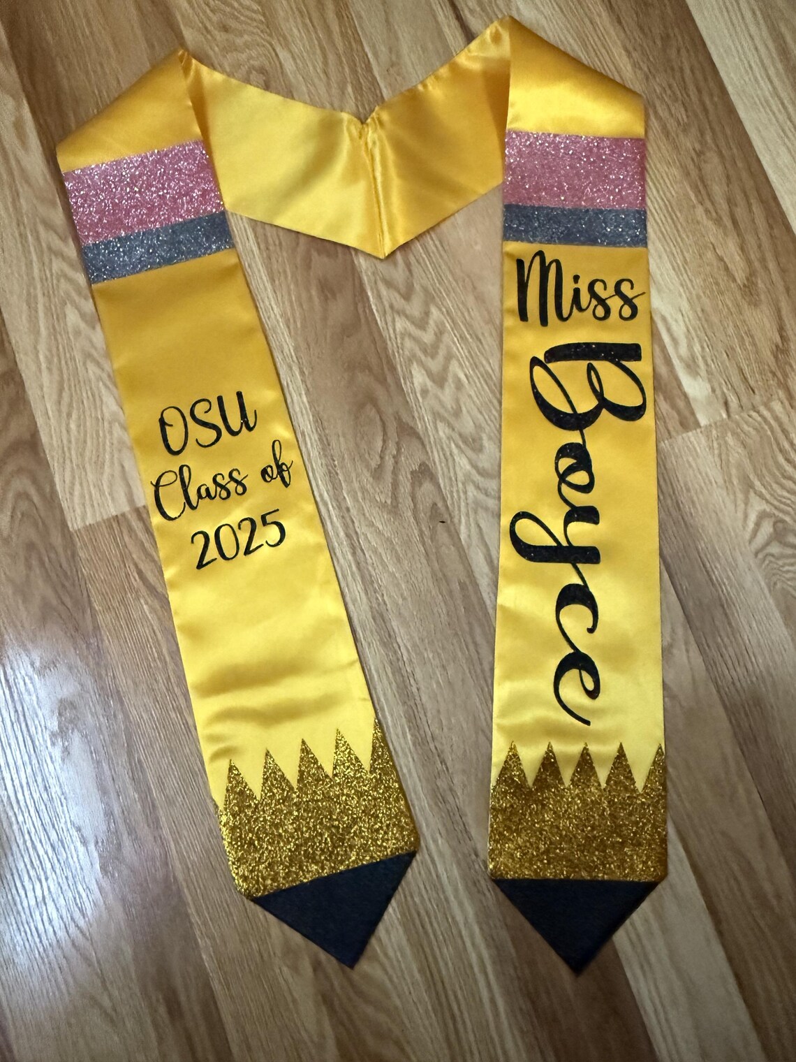 Teacher Pencil Graduation Stoles - Longer 70in + | Graduation - Etsy