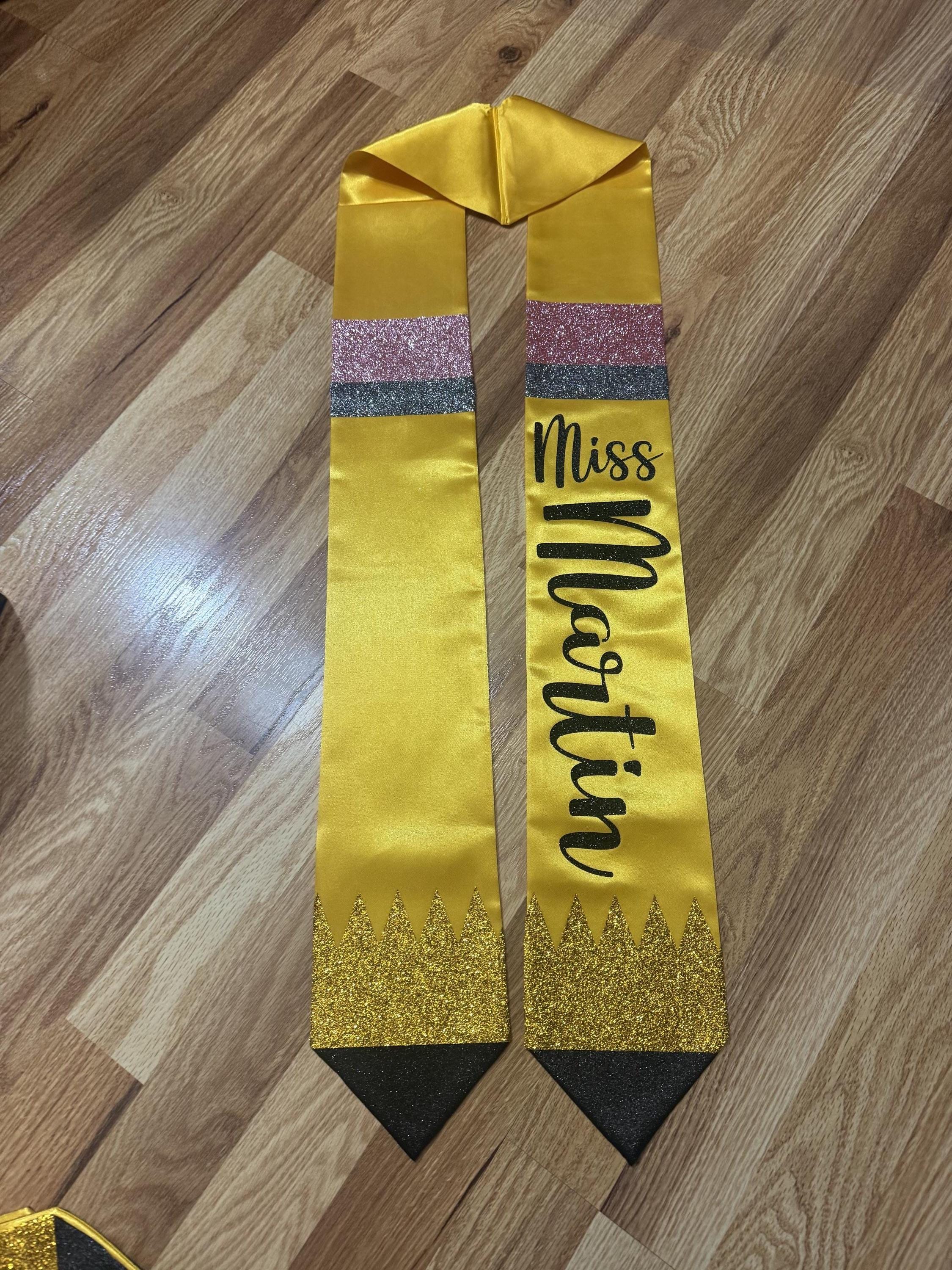 Teacher Pencil Graduation Stoles - Longer 70in + | Graduation - Etsy