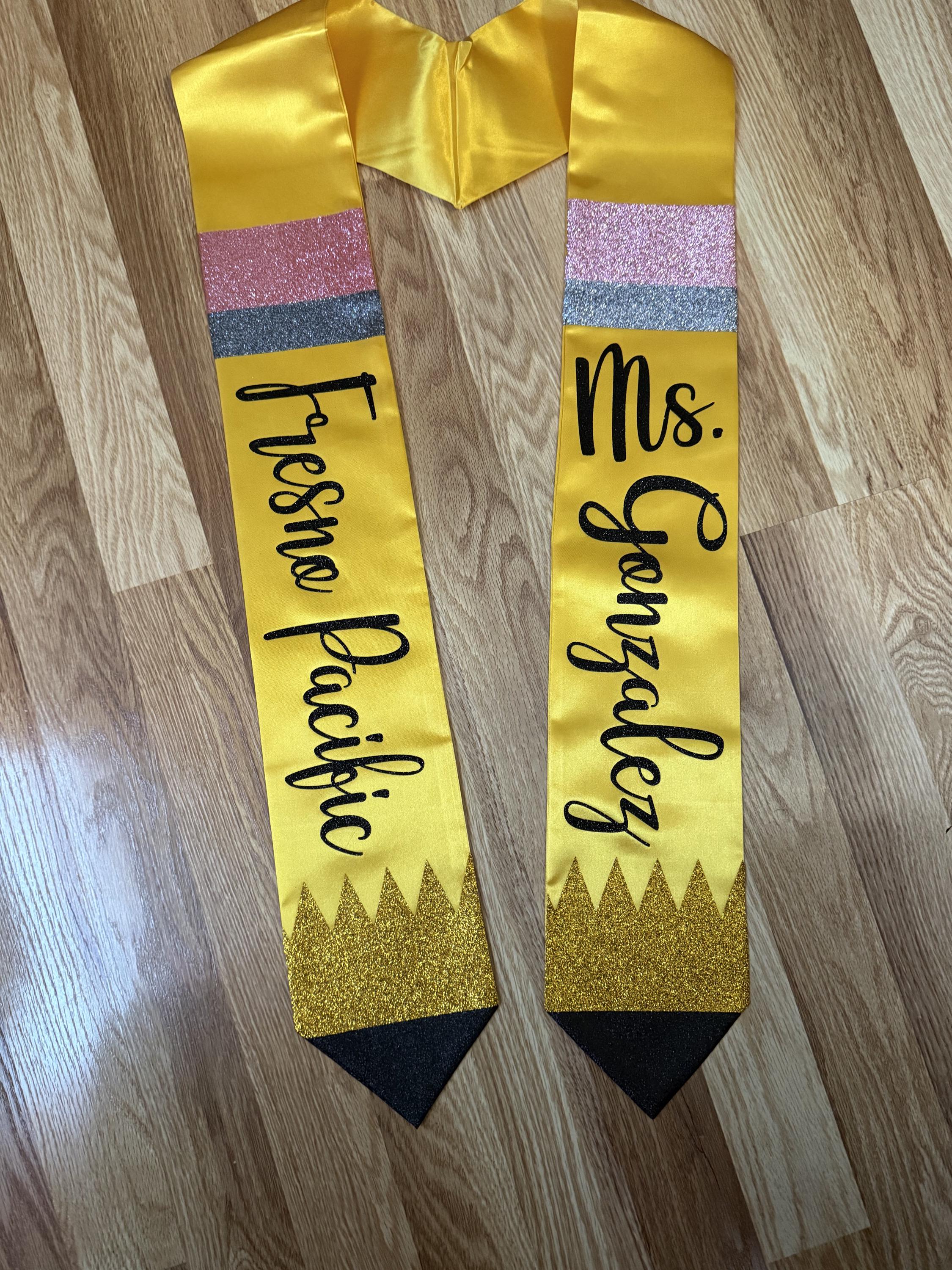 Teacher Pencil Graduation Stoles - Longer 70in + | Graduation - Etsy