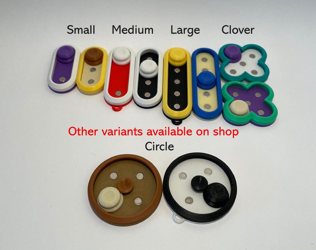 Circular Magnetic Fidget Haptic Slider Sensory Toy Customisable 3D ...