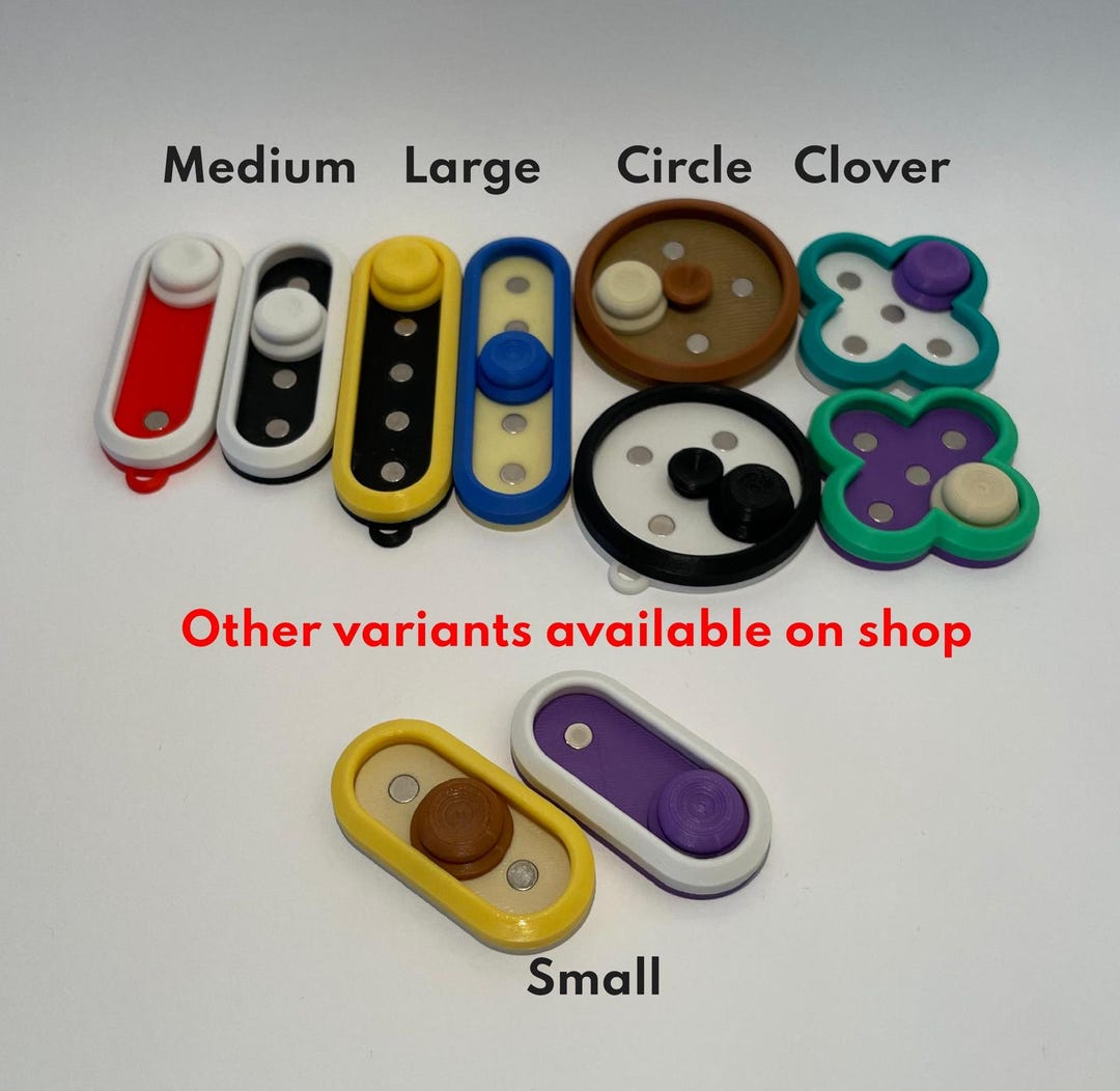 Small Magnetic Fidget Haptic Slider Sensory Toy Customisable 3D Printed ...