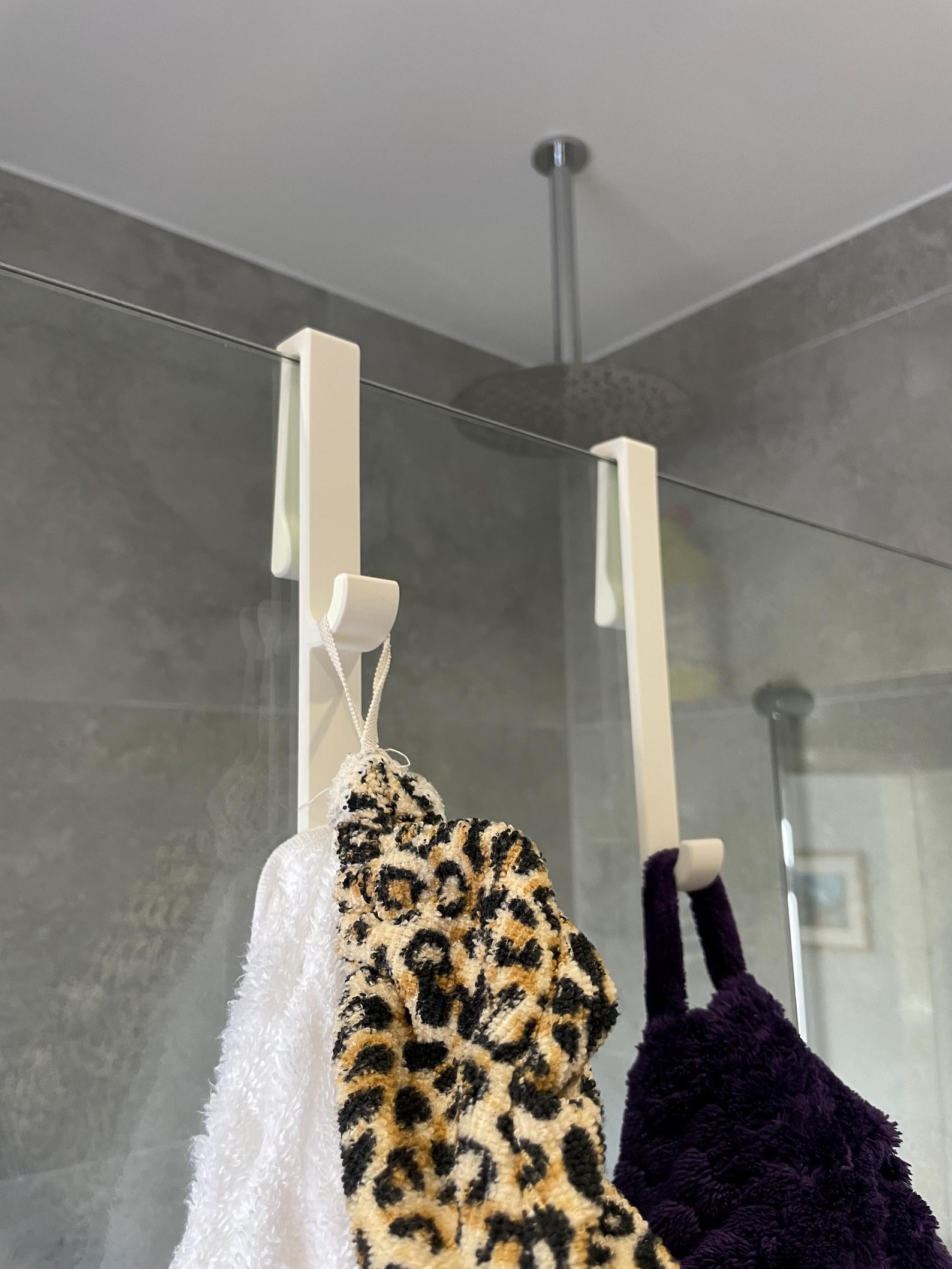 Shower Glass Hook Long - Fits Screens up to 11mm - 20 Colours ...