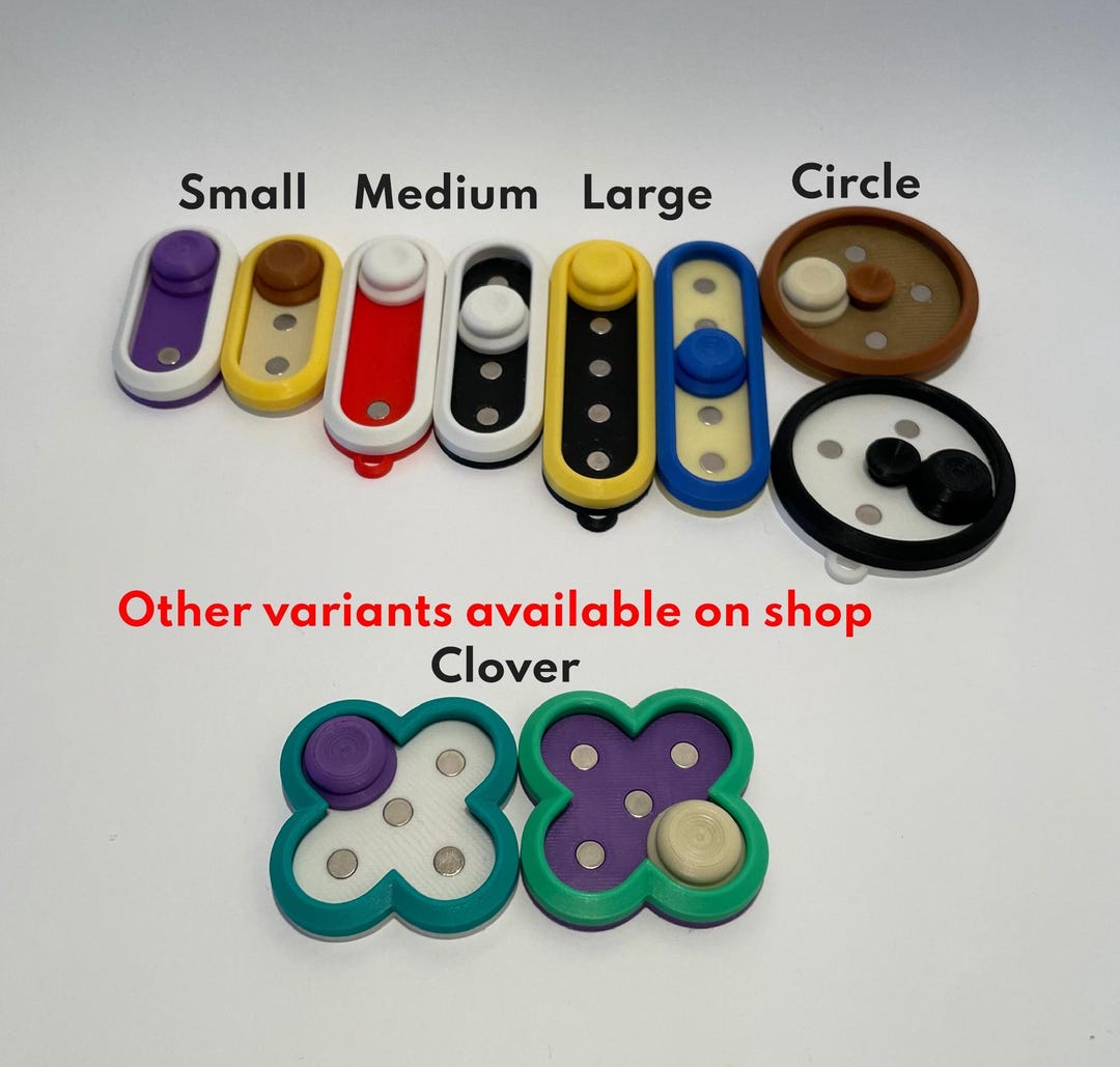 Clover Magnetic Fidget Haptic Slider Sensory Toy Customisable 3D ...