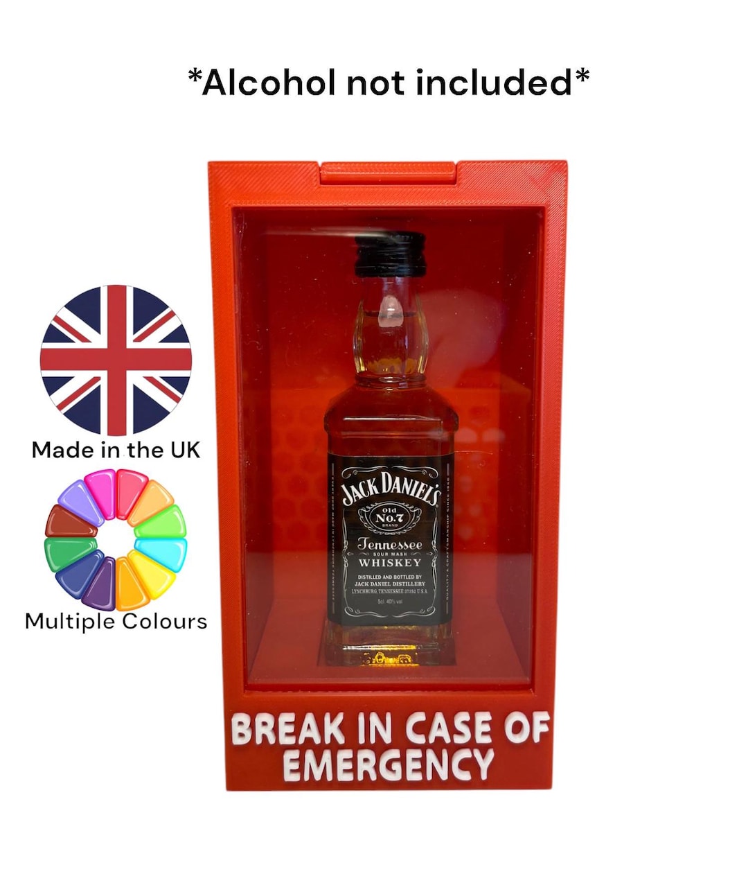 Break Glass in Case of Emergency Wall Display- Alcohol Miniature ...