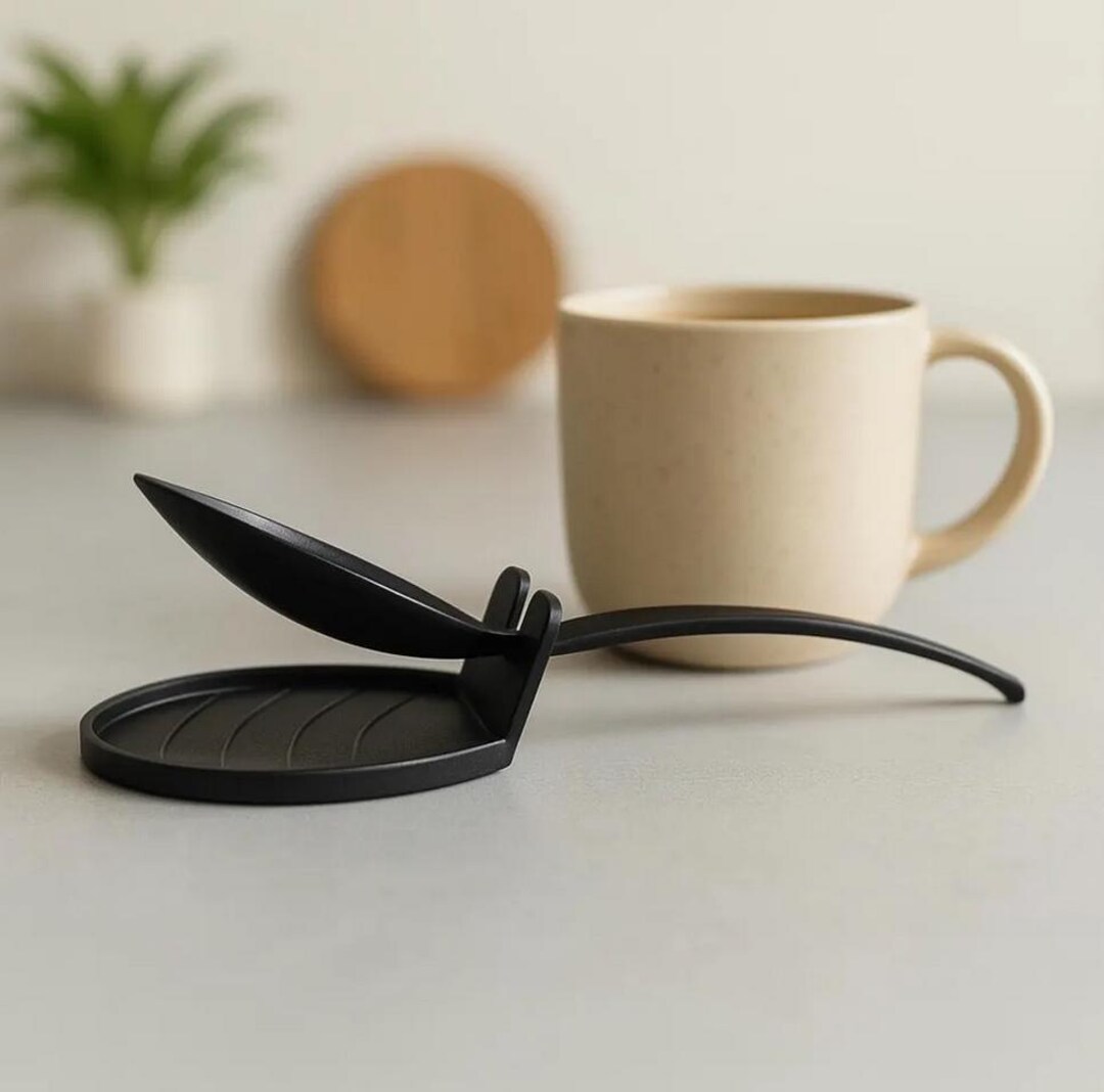 Contemporary Spoon Rest | 3D Printed Leaf-inspired Utensil Holder - Etsy