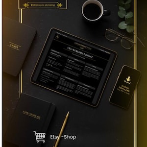 CEO Worksheet 2025 | Luxury Black & Gold Digital Planner | Online ...