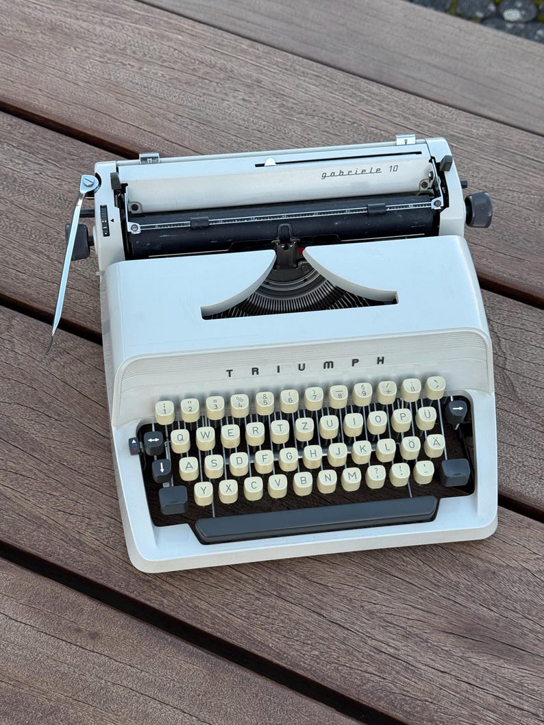 Vintage Typewriter, 1960s Writing Machine, Triumph Gabriele 10 ...