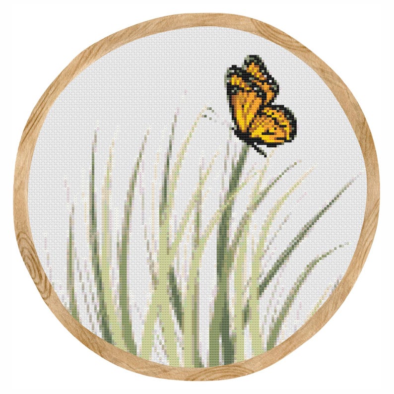 Savannah Butterfly Cross Stitch Pattern - PDF Digital Download Downloadable Cross Stitch Pattern ...