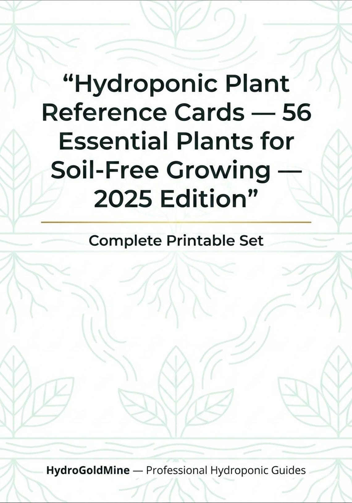 Hydroponics Ph & EC Chart for 56 Plants | Printable Reference Cards ...
