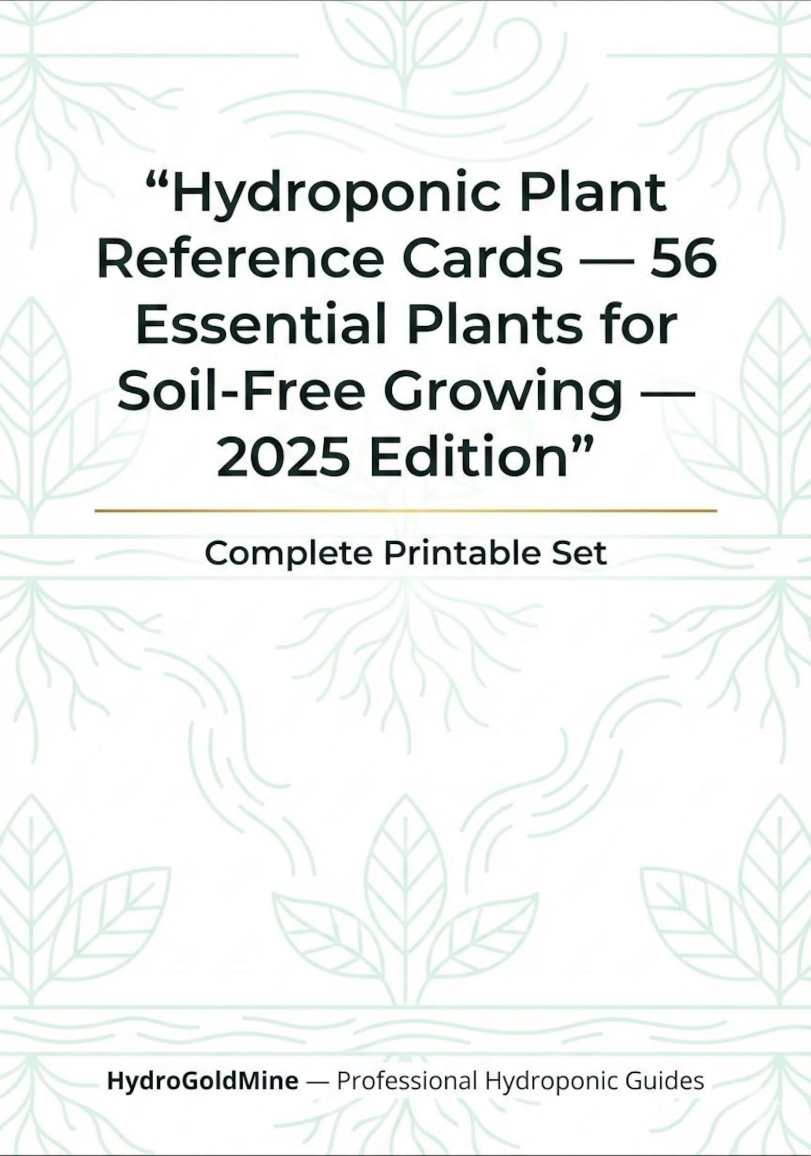 Hydroponics Ph & EC Chart for 56 Plants | Printable Reference Cards ...