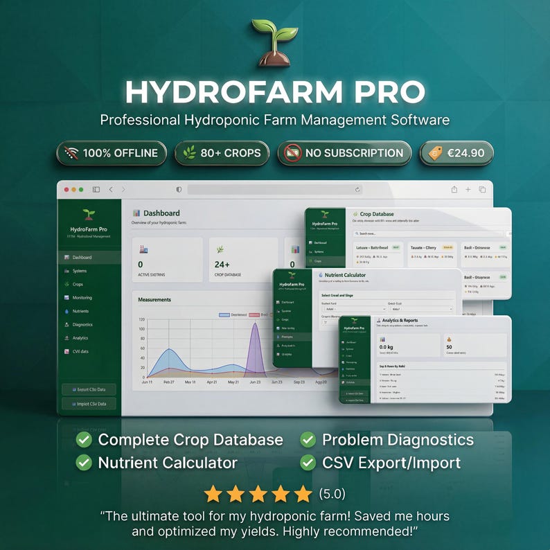 Hydrofarm Pro – Offline Hydroponics App, Grow Management Software ...