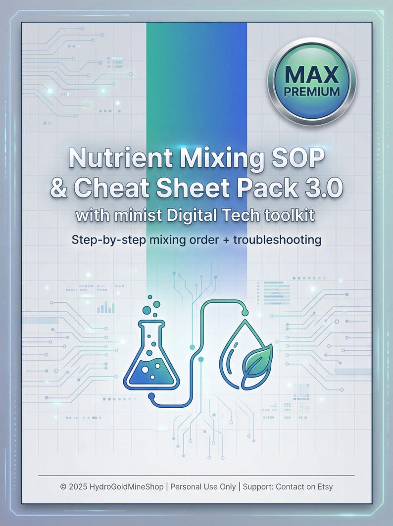 Hydroponic Nutrient Mixing SOP 3.0 | Step-by-step Mixing Order + EC/PPM ...