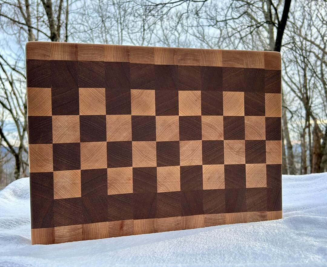 Handmade Checkerboard Pattern Sapele and Maple Cutting Board - Etsy