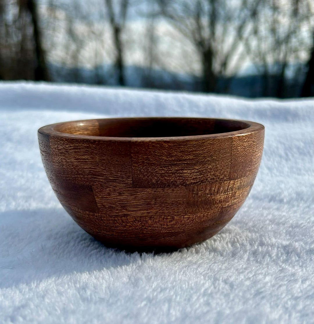 Hand Turned Segmented Sapele Bowl - Etsy