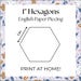 1" Hexagons Template - Instant PDF Download for Home Printing Letter ...