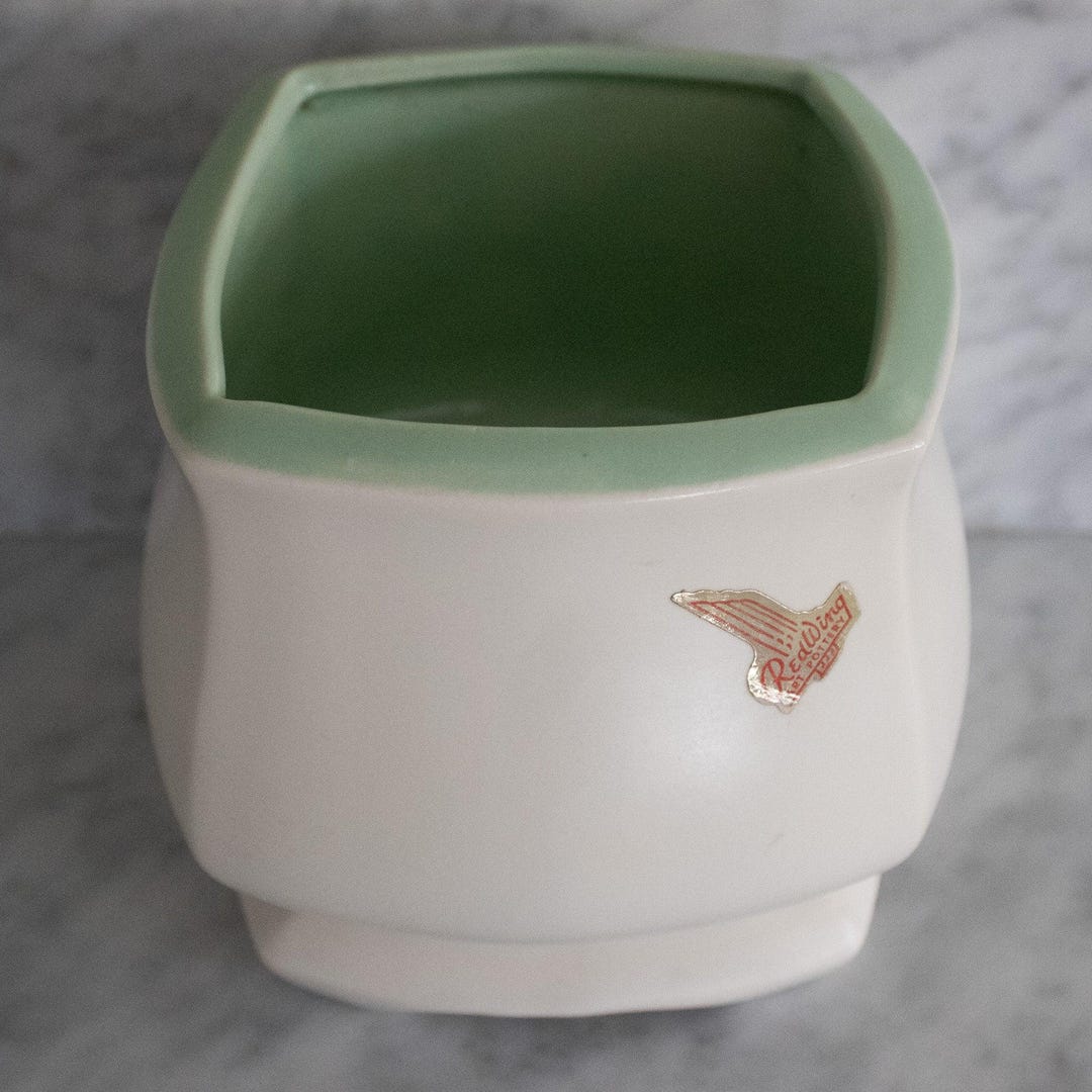Vintage Red Wing Square Planter - Etsy