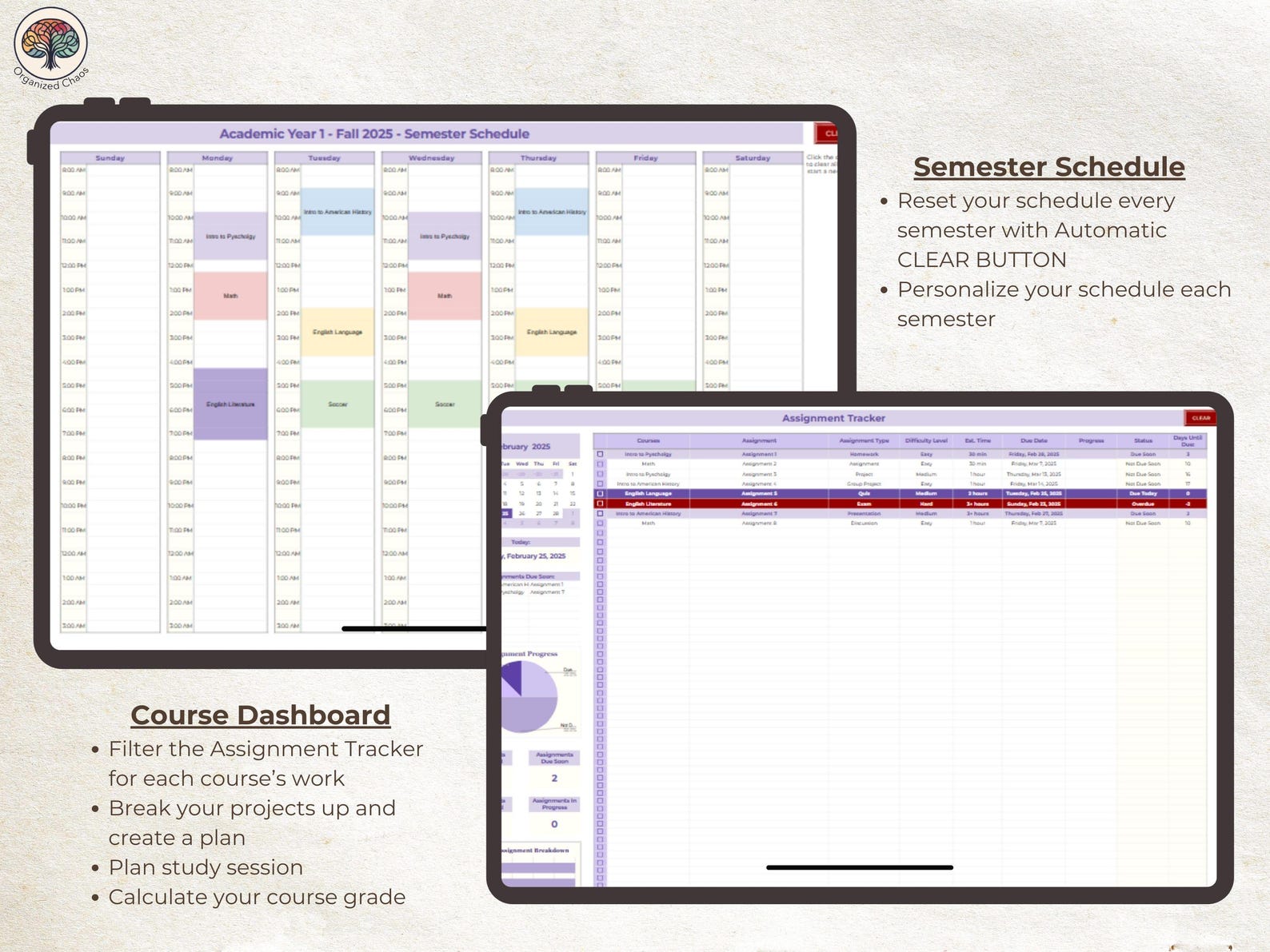 The Ultimate Assignment Tracker for Students Tracker Assignments ...