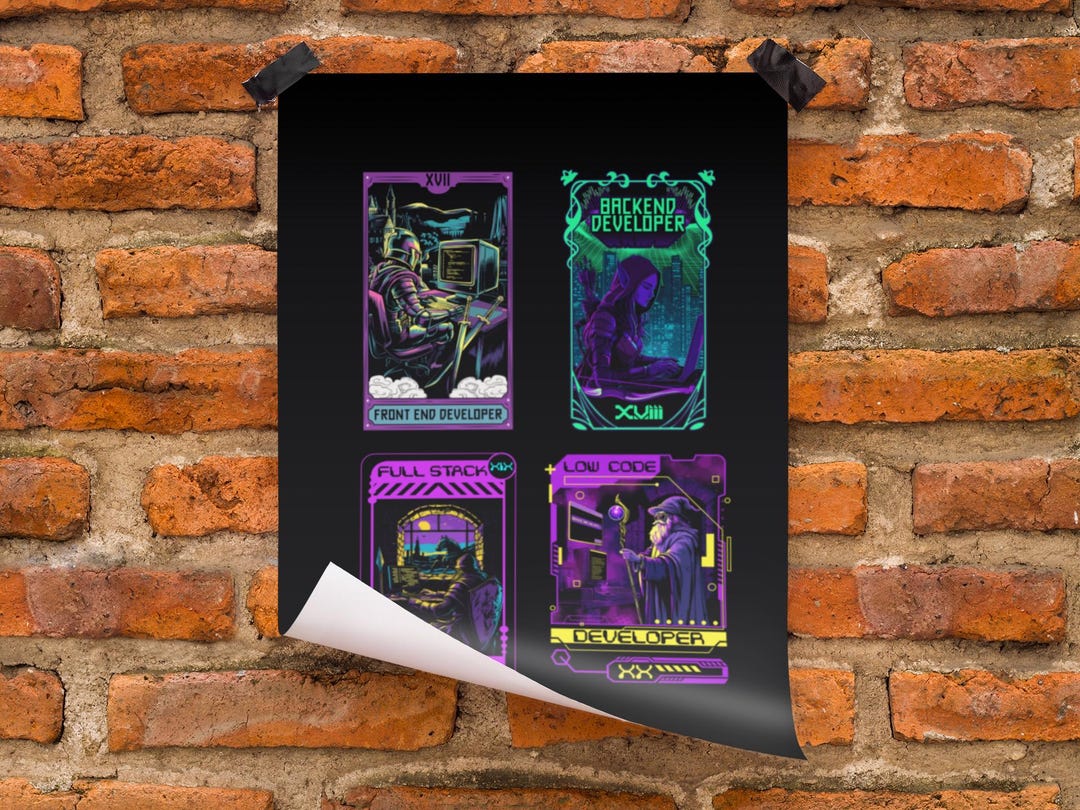 Fantasy Programmer Squad Collage Art Poster - Etsy