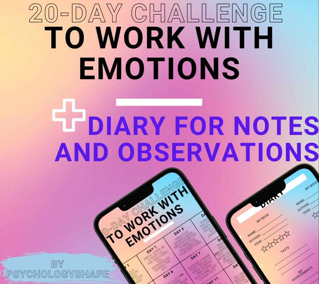 Working With Emotions Challenge and Observation Diary - Etsy
