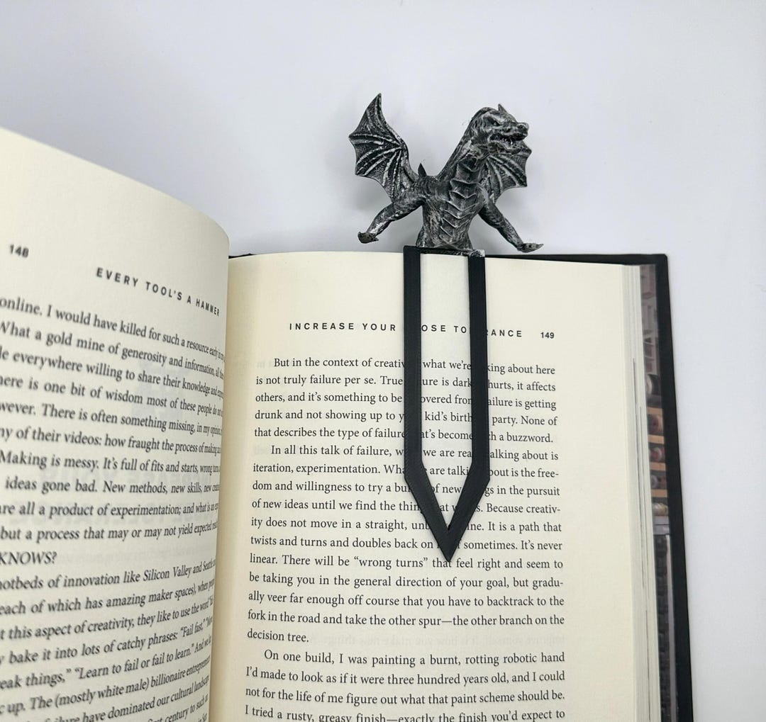 Dragon Emerging Bookmark by Craftykid3d - Etsy