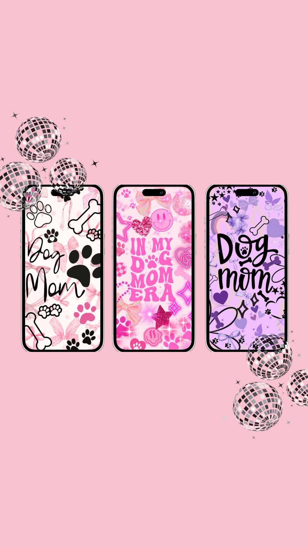Dog Mom iPhone Wallpaper, Girlie Dog Mom Wallpaper, Dog Mom, Dog ...