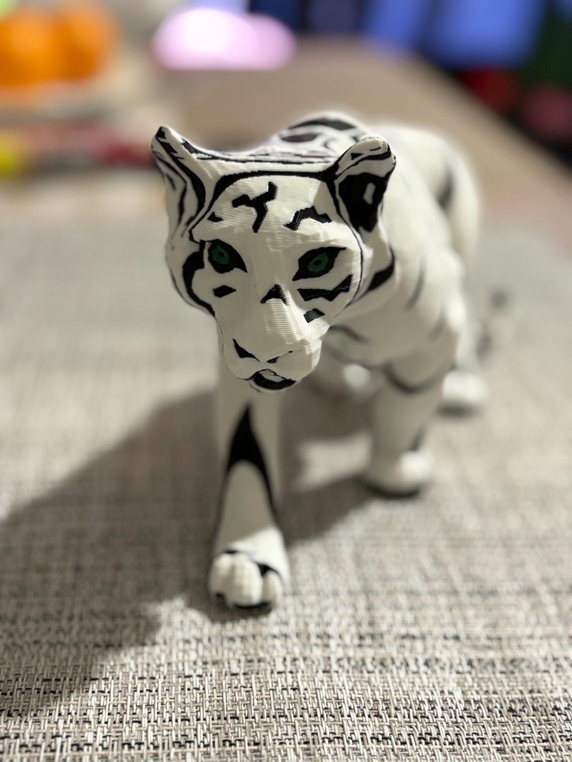 Realistic Siberian White Tiger Figurines Animal Figure Any Room ...