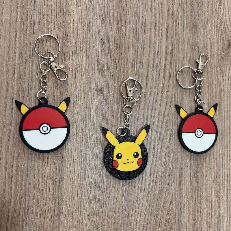 Pikachu Keyring - Etsy UK