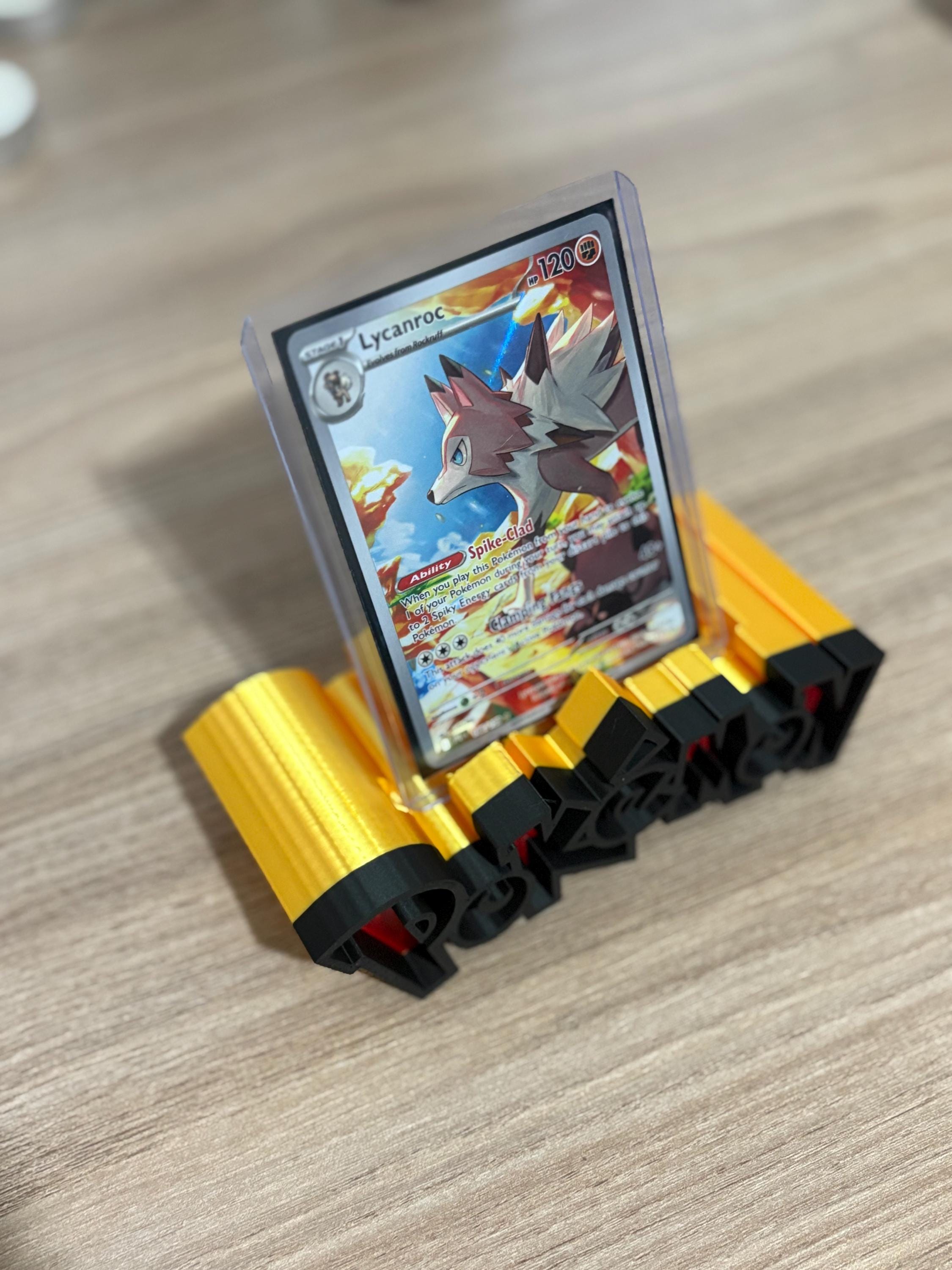 Pokemon Card Display Stand – Card Holder With Bold Logo for TCG ...