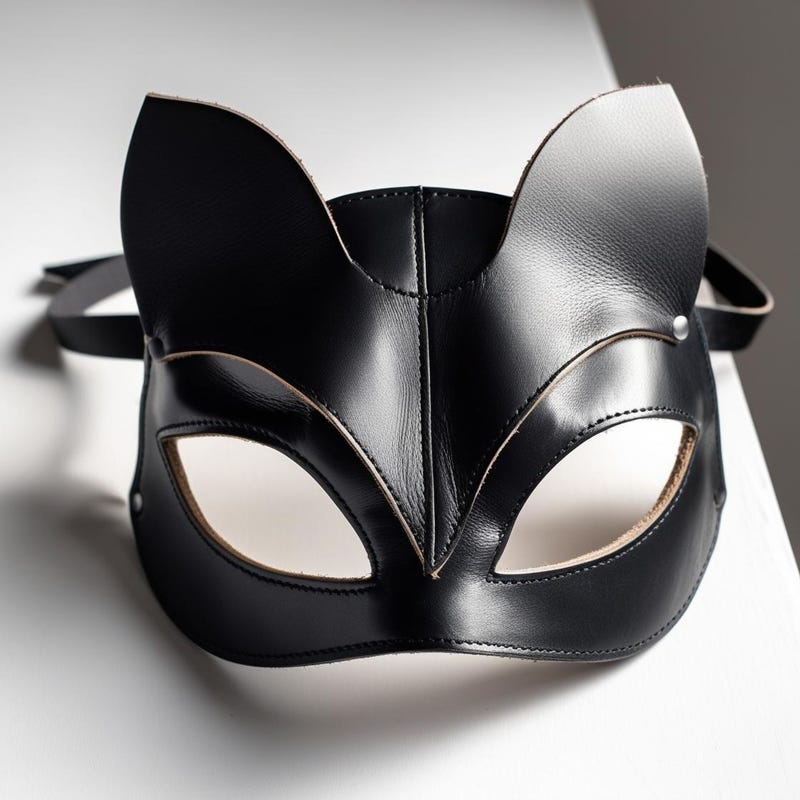 Leather Cat Mask - Etsy