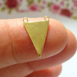 Handmade 925 Sterling Silver Triangle Pendant, Stamping Triangle,double ...