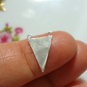 Handmade 925 Sterling Silver Triangle Pendant, Stamping Triangle,double ...