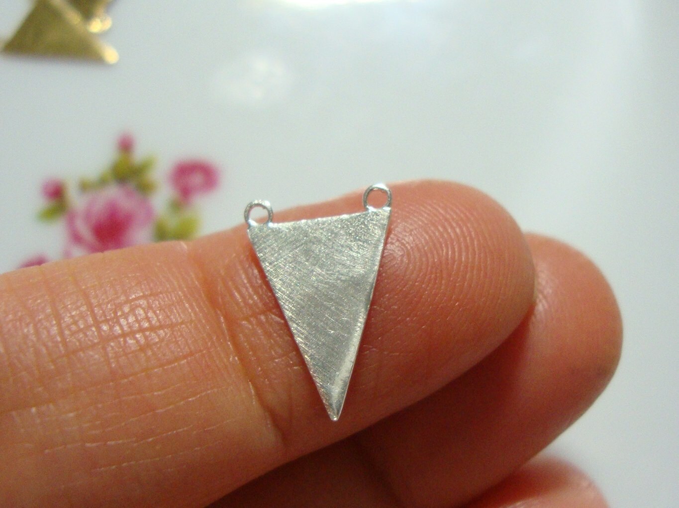 Handmade 925 Sterling Silver Triangle Pendant Stamping - Etsy