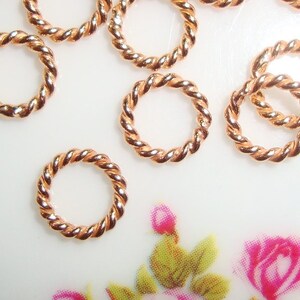 20 Pcs, 6mm, 18ga Gauge, Handmade 24K Vermeil Twisted Wire Jump Ring - Etsy