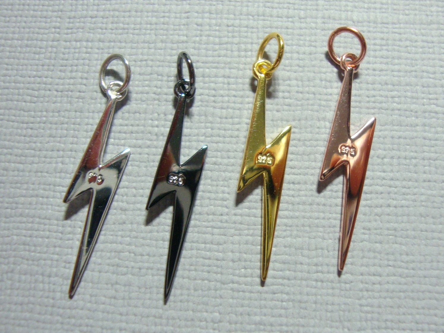 Lightning Bolt Pendant Bolt Pendant Lighting Bolt Charmhigh | Etsy