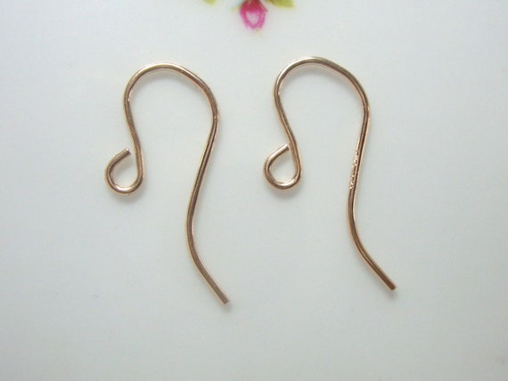 10 pcs 14K Gold Filled French Ear wire Artsy Simple | Etsy