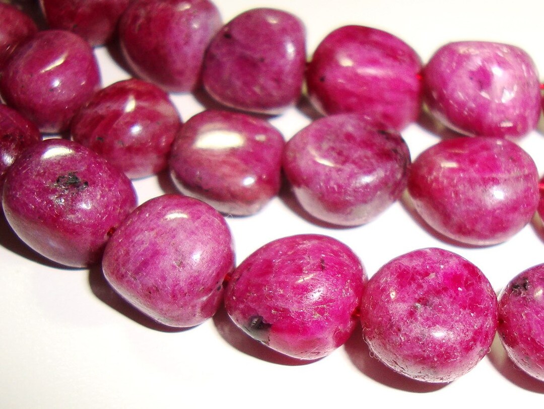Beautiful Smooth Natural Ruby Pebbles Nuggets, 3.5 Strand - Etsy