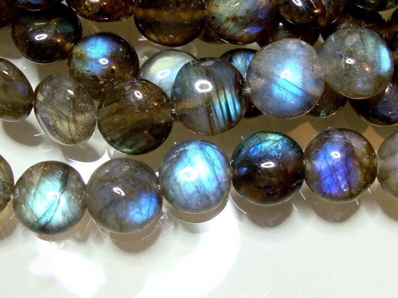 AAA 4 Inch Strand 10mm Firey Blue Green Flash Labradorite - Etsy