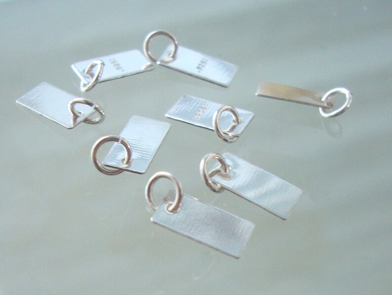 Sterling Silver Rectangular Quality Tag 4x8mm 4mm Open Jump - Etsy