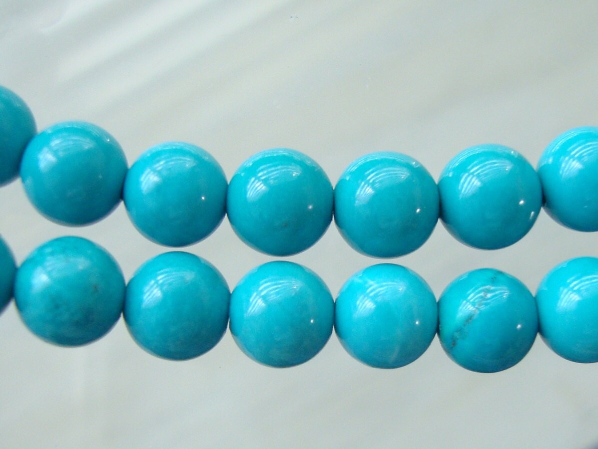 Blue Turquoise 6mm Smooth Round Beads Manmade Turquoise - Etsy UK