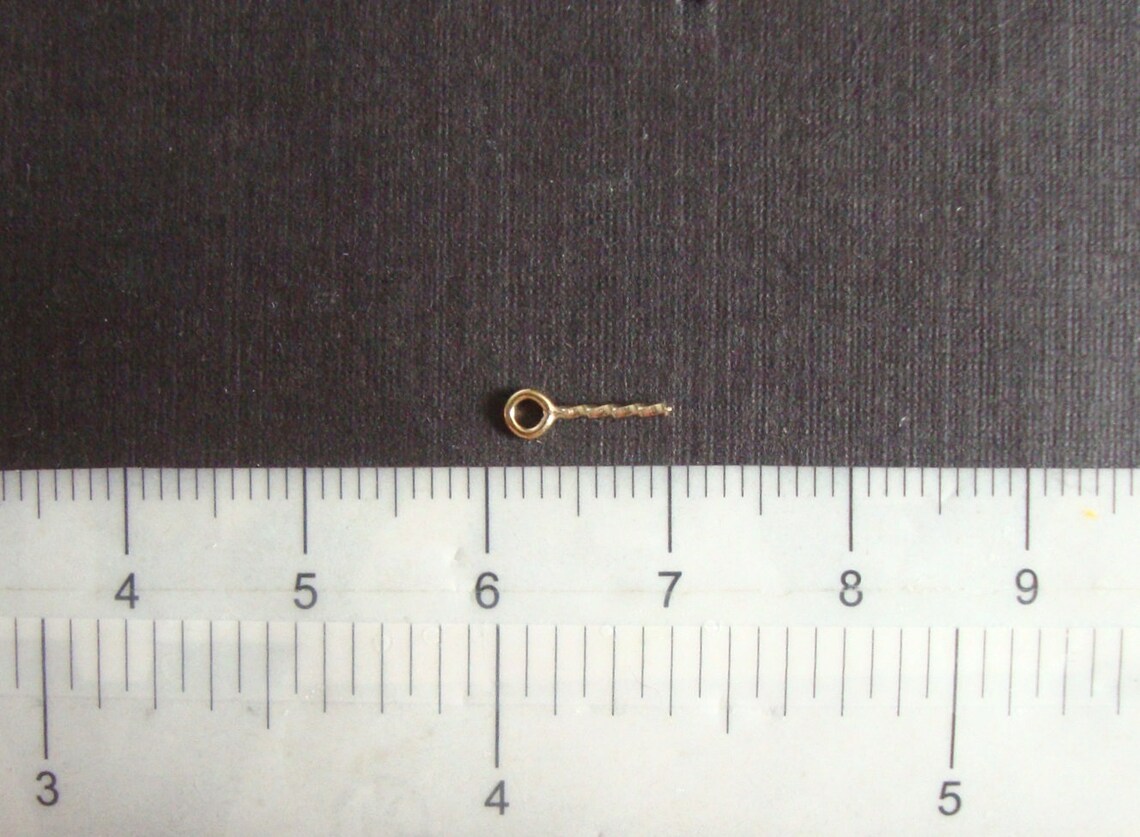 4 Pcs 14K Gold Filled Screw Eye Peg Drop Finding for Half - Etsy