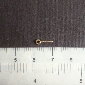 4 Pcs, 14K Gold Filled Screw Eye Peg Drop Finding for Half Drilled ...