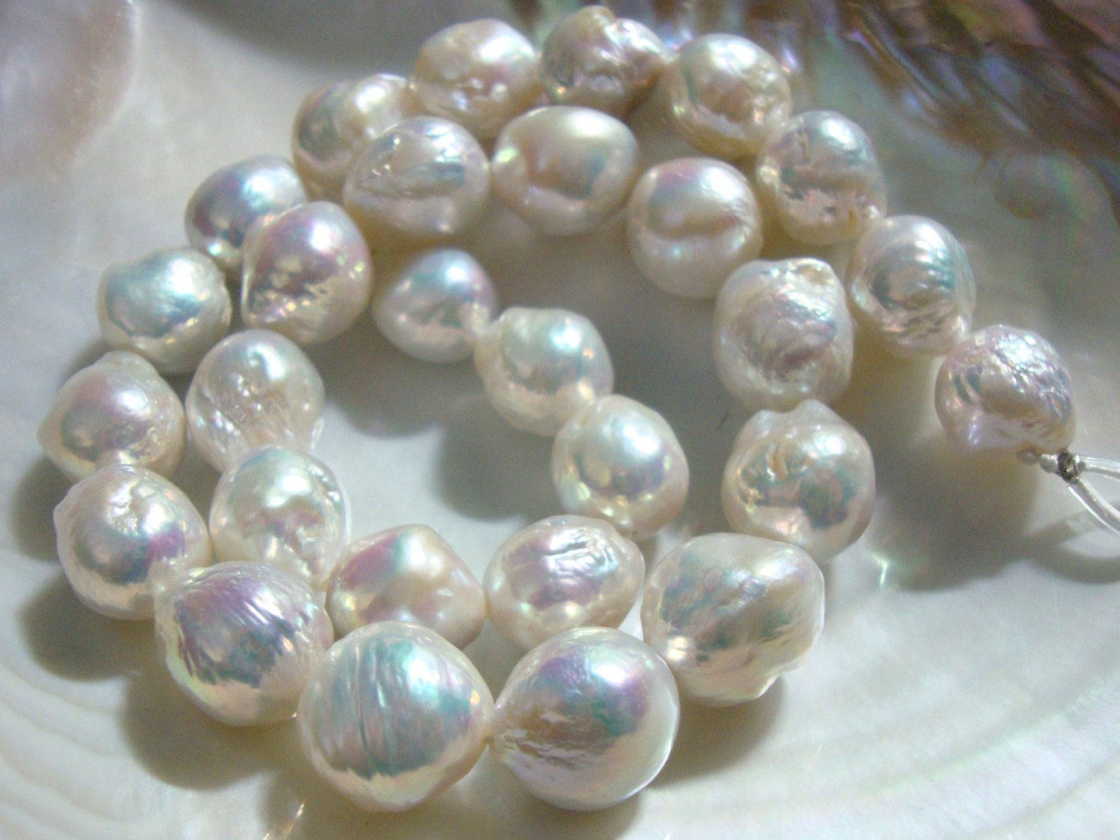 12-13mm Kasumi Like Ivory Creamy White Rainbow Hue Iridescent - Etsy